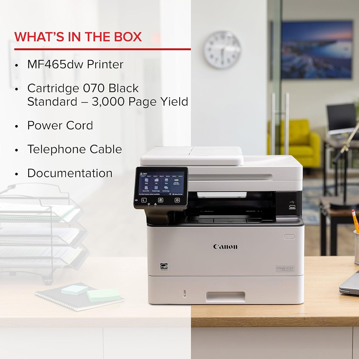 Canon 7188C010AA Canon imageCLASS MF465dw II All‑in‑One Mono Laser ...